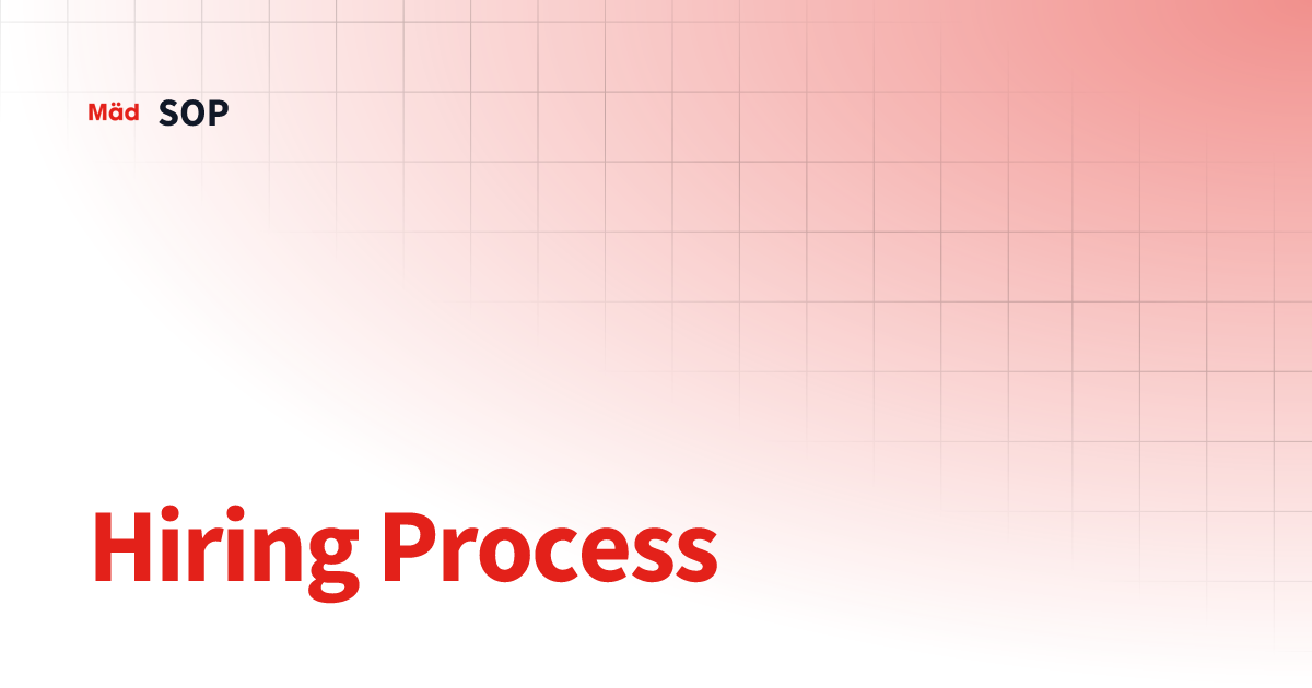 Hiring Process | SOP